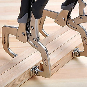 Amazon Basics Adjustable Metal Face Clamp for Woodworking, Welding, or Repairs, 11-Inch, Pack of 2, Black/Silver