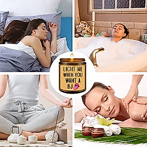 Birthday Gifts for Men, Light Me When You Want A BJ Candle - Funny Gifts for Men, Valentines Day Gifts for Him, Naughty Fathers Day Anniversary Engagement Gifts for Husband,Fiance, Best Friends Gifts