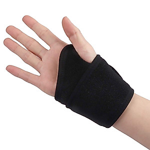 Wrist Brace, Adjustable Wrist Support Brace for Men & Women, Wrist Protective Wrap Support for Fitness, Sports, Tendonitis Pain Relief, Sprain, Arthritis, Injury Recovery(Black)