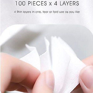 SHINO Multi Purpose Cotton Pads for Face, 4-Layer Cotton Pads Makeup Remover 100% Cotton Chemical Free Biodegradable 2" x 3" Sensitive Skincare Pads