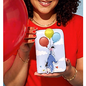 Loungefly Eeyore and Friends Winnie the Pooh Floating Balloons Disney Zip Around Wallet Standard