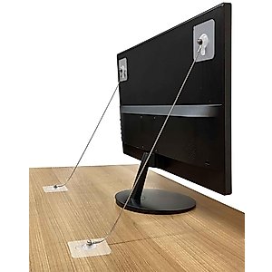 10 Pack, 16 inches Furniture Anchors Kit for Baby Proofing, Adhesive TV Safety Straps Use to Prevent Falling and Anti Tip, No Drill Dresser Or Cabinet to Wall Anchors (xicveiuz)