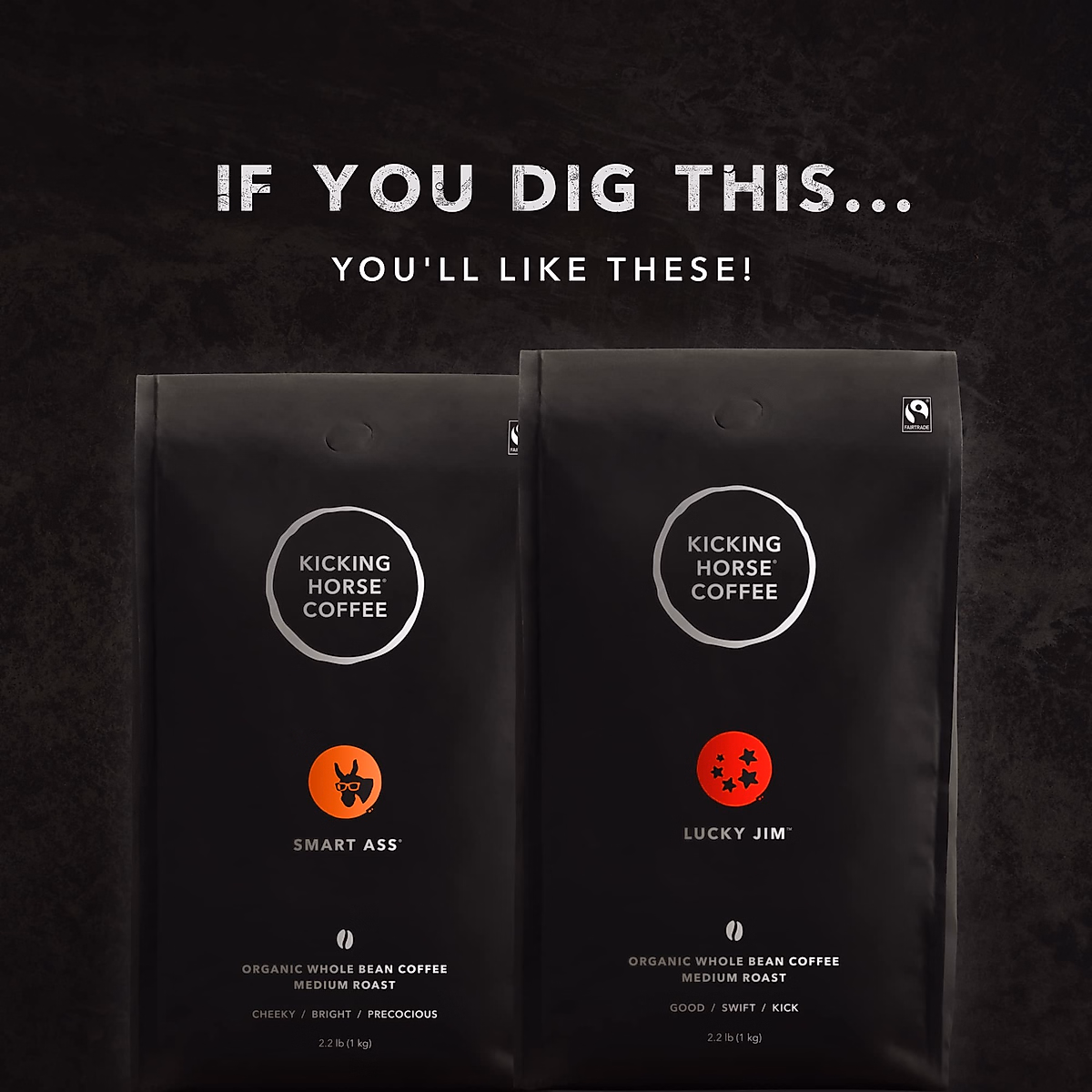 Kicking Horse Coffee, Three Sisters, Medium Roast, Whole Bean, 2.2 Pound - Certified Organic, Fairtrade, Kosher Coffee