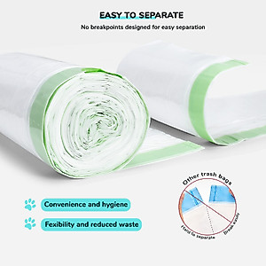 Bilibara 65 Count Drawstring Litter Box Liner Bags for Auto Self-Cleaning Litter Box, Extra Thick Leak Proof Cat Litter Replacement Waste Bags, Unscented, 18.1"W x 15.7"H, 3.5 Gal