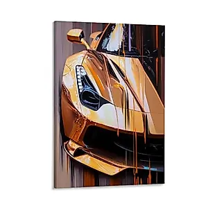 Car Poster Ferrari F40 Supercar Posters Racing Car Canvas Wall Art For Boy's Bedroom SuperCar Wall Decor Frame-style 16x24inch(40x60cm)