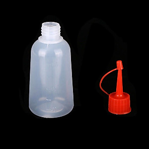 Plastic Clear Tip Applicator Bottle Squeeze Bottle, Kitchen Gadget Hotel Home Condiment Supplies with Cap(blue)
