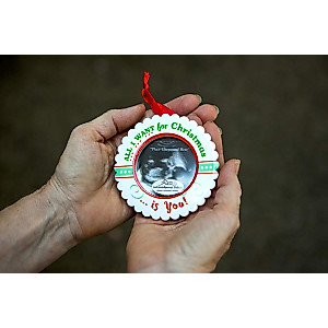 The Grandparent Gift Co. Holiday All I Want for Christmas Ultrasound Ornament