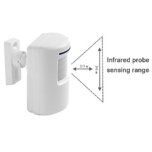 Home Security Motion Sensor Alarm Outdoor, Wireless Driveway Alert: Infrared Motion Sensor Chime Doorbell with 1 Plug-in Receiver and 2 PIR Motion Sensor Detector Alert - 38 Chime Tune - LED Indicator