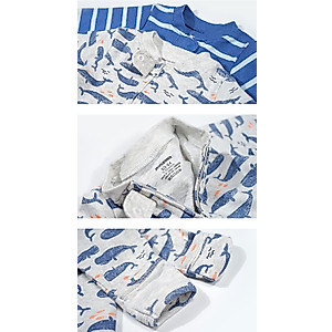 Teach Leanbh Baby Boys Girls Footed Pajamas with Mittens Cotton Long Sleeve 2 Way Zipper Romper Jumpsuit Sleep and Play 0-12 Months (Pink stripes/Cat, 0-3 Months)