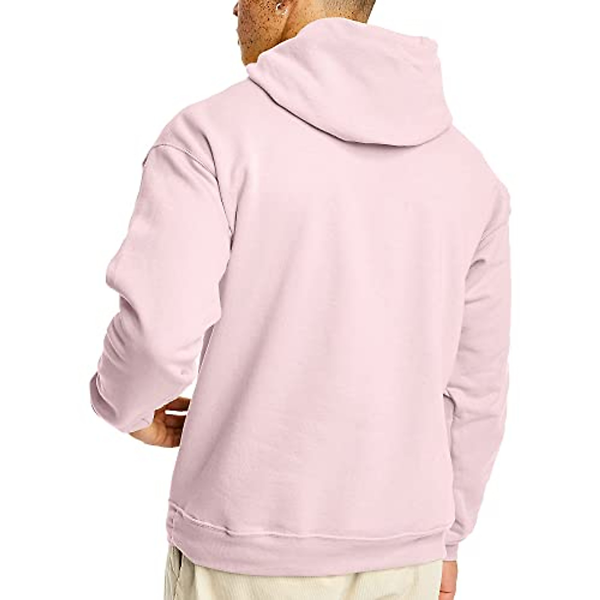 Hanes mens Pullover Ecosmart Hooded Sweatshirt Hoody, Pale Pink, Large US