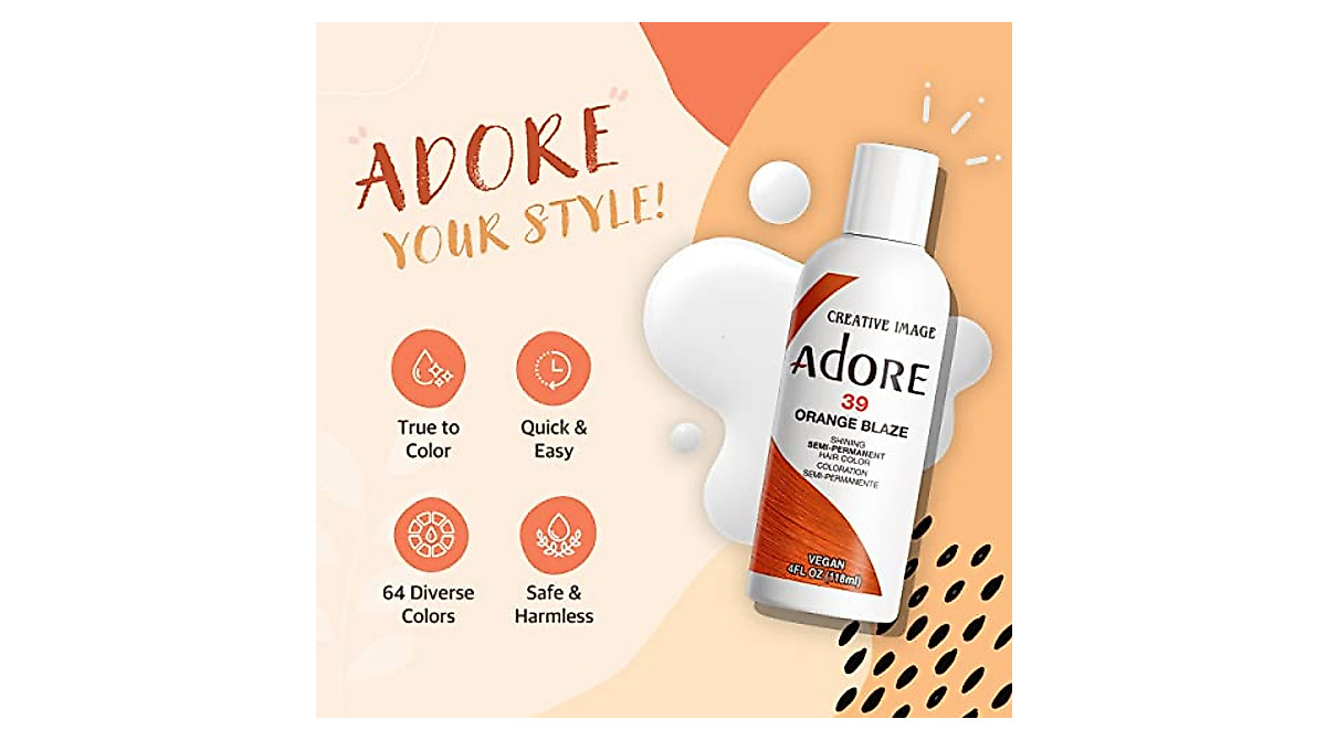 Adore Semi Permanent Hair Color 076 Copper Brown Vegan & Cruelty-Free