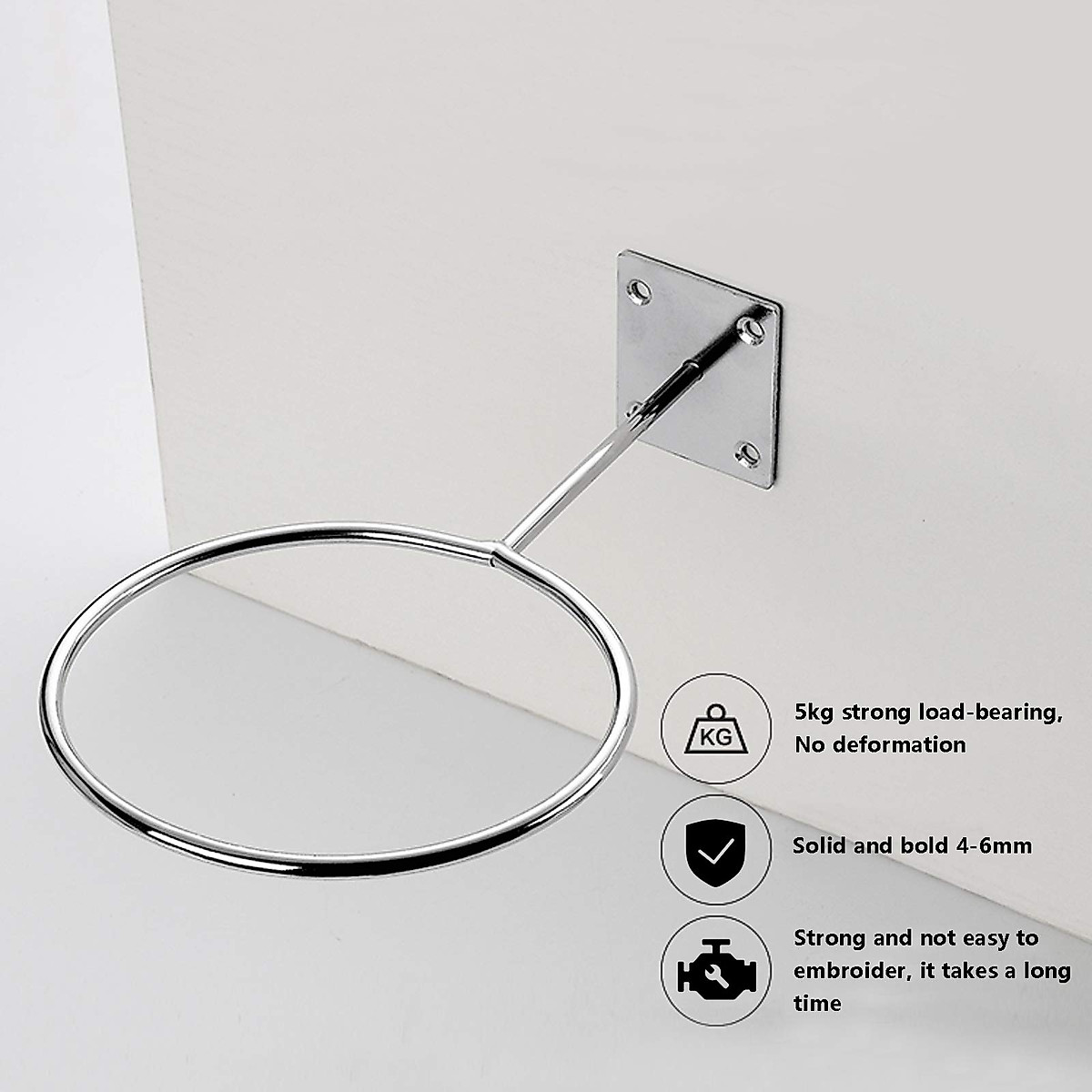 Ball Holders Wall Mount Sports Exercise Ball Storage Rack Organizer for Display Basketball Volleyball Soccer Football Medicine Ball (Sliver-5.6in)