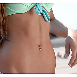 BodyJewelryOnline 12 Random Belly Navel Rings 316L Surgical Steel comfortable and long lasting 14 Gauge - 7/16 inche (11MM) Piercing Jewelry - Sold as a pack of 12