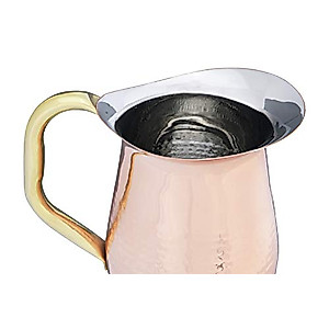 Creative Co-Op 42 oz. Hammered Stainless Steel Pitcher, Copper