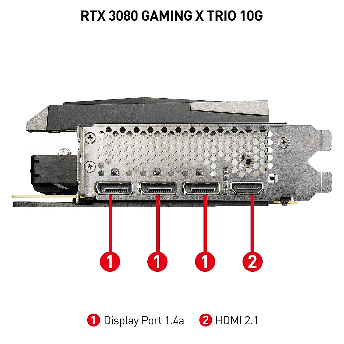 MSI Gaming GeForce RTX 3080 10GB GDRR6X 320-Bit HDMI/DP Nvlink Tri-Frozr 2 Ampere Architecture OC Graphics Card (RTX 3080 GAMING X TRIO 10G)