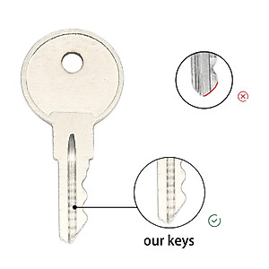 Notonparts 2 Pcs CH751 751CH Controller Door Keys Compatible with T-Handles Side Boxes RV Campers Storage Lockers Boats Display Cases