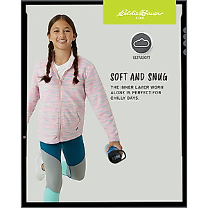Eddie Bauer Girls' Rain Jacket - Lone Peak Waterproof 3 in 1 Insulated Windbreaker Coat with Removable Fleece Lining (5-20), Size 8, Soft Pink