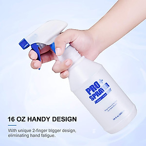 airbee Plastic Spray Bottles 4 Pack 16 Oz for Cleaning Solutions, Planting, Pet, Bleach Spray, Vinegar, Professional Empty Spraying Bottle, Mist Water Sprayer with Adjustable Nozzle & Measurements