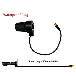 SCHUCK Electric Bike 20X Half Twist Right Hand Throttle 12V/24V/36V/48V/60V/72V Waterproof Connector Electric Bicycle or Folding Scooter Electric Refitting Accessories