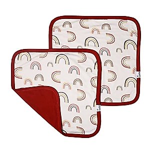 3-Layer Knit Security Blanket Set Sized 16" x 16" 2-Pack "Kona" by Copper Pearl