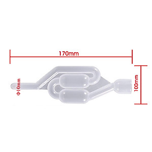 2 Piece S-Shape Air Lock Twin Bubble Plastic with #6 Rubber Stopper Grommet Homebrew Fermentation Wine Valve Wine Beer Making Twin Bubble Fermentation