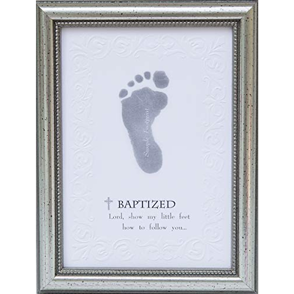 The Grandparent Gift Frame Wall Decor, Baptized Footprint