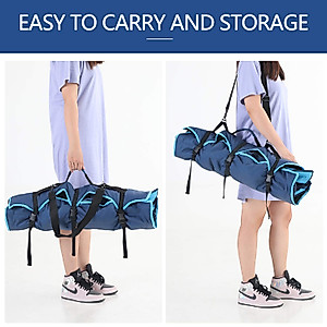 ALPHA CAMP Portable Camping Chair Quad Folding Chair Support 300 LBS Steel Frame Collapsible Chair with Cup Holder for Outdoor