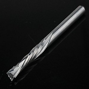 HOZLY 1/8 Inch Shank Carbide End Mills Up & Down Cut CNC Spiral Router Bits 2 Flutes Milling Cutter Compression Router Bit for Engraving Milling Woodworking Pack of 5