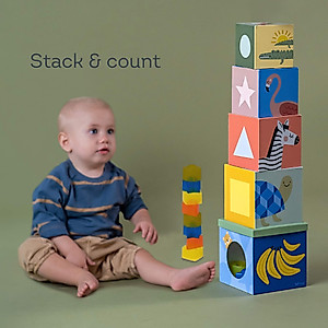 Taf Toys Savannah Sort & Stack for Infants & Toddlers, Perfect for Stacking, Nesting, Sorting, Counting & Learning Colors & Shapes. Educational Toy for 12 Months & up