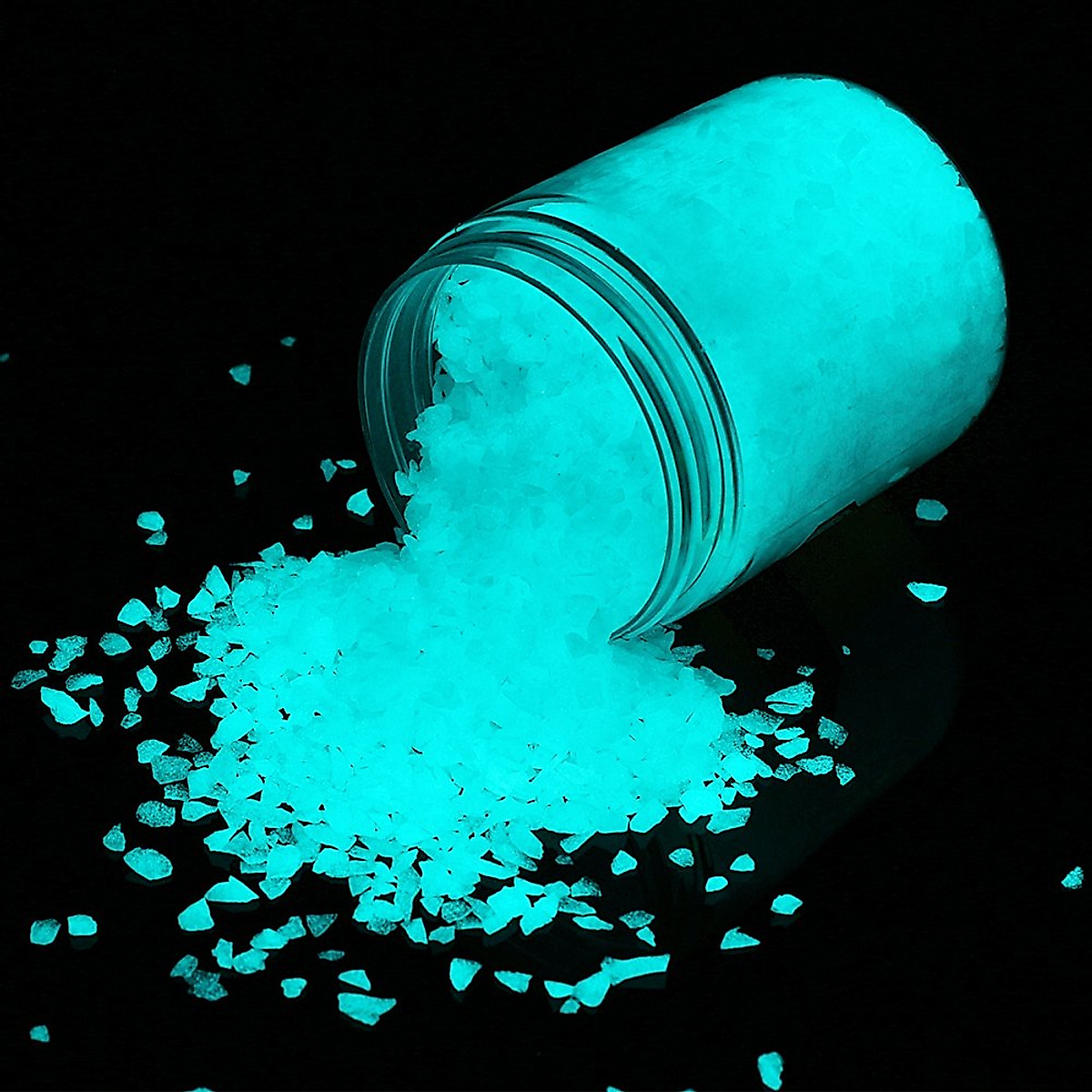 Alan Stone Glow in The Dark Home and Garden Fish Tank Aquarium Decorative Sand Gravel Rock (3-5mm, Aqua)