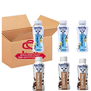 Fairlife Nutrition Plan High Protein Shake Variety Pack | VANILLA & CHOCOLATE- (3 Pack Each) | - 11.5 Fl Oz (6 Pack)