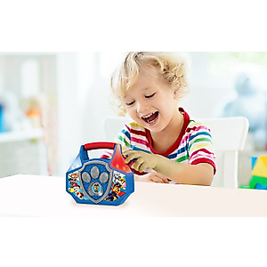 eKids Paw Patrol Toy Mini Boom Box, Built-in Music, Flashing Lights and Sound Effects, Lightweight Portable Musical Toy for Fans of Paw Patrol Toys and Gifts
