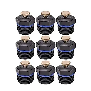 Yahpetes 9 Pcs Garden Misting Nozzles 1/2" Adjustable Garden Lawn Water Spray Misting Nozzle 360-rotating Agricultural Lawn Watering atomizing Greenhouse Spray Irrigation atomizing Micro Sprinkler