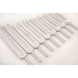 Solfeggio Tuning Forks for Healing by Omnivos for Sound Therapy, Chakra Healing, Includes the 528 hz Tuning Fork, Made in the USA