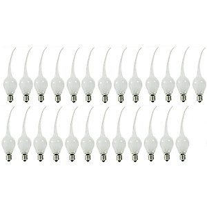 Creative Hobbies® Country Style Incandescent Silicone Dipped Light Bulbs - 6 Watt, S6 Shape, for Candle Lamps & Chandeliers | Box of 25