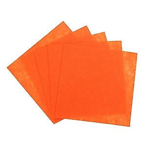 Rebower Soft Felt Sheets Acrylic Fabric Soft Felt Craft Sheets [for DIY Creative Crafts Projects and Decoration] - 4 Inch x 4 Inch/Orange / 42PCS