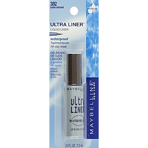 Maybelline New York Ultra Liner Waterproof Liquid Eyeliner, 302 Dark Brown, 0.25 fl. oz.