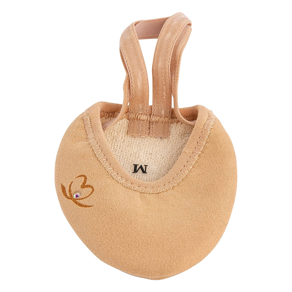 Brilliant Half Toe Shoes for Rhythmic Gymnastics, Ballet, & Dance - Hand Made in Belarus (Medium) Beige