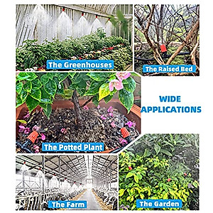 AWOWZ 59FT/18M Drip Irrigation Kits, 1/4"Drip Tubing and Two-Ways Connector, All-in-one Misters, DIY Saving Water Automatic Mist Irrigation System for Lawn, Garden, Greenhouse, Livestock Farm