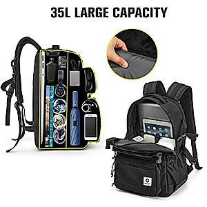 G4Free Travel Work Laptop Backpack for Men Women Heavy Duty Water Resistant Casual Business Daypack Fits 15.6 Inch（Black）