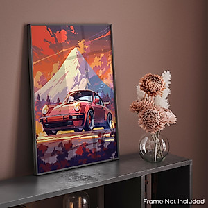 Inspirational Wall Art Co. - Performance | 2023 Porsche 911 - Car Posters for Boys Room - Car Wall Decor - Car Room Decor - Car Posters for Men | 11x14 Inches Unframed
