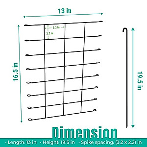 24Pack Black -13x19 Inch Garden Fence Animal Barrier, Animal Barrier Fence No Dig-Small Garden Fence for Dogs and Rabbits for Outdoor Landscaped Yard, Total Length 26 Ft(L) X 19 in(H