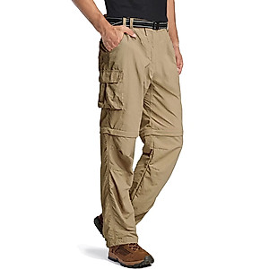 MAGCOMSEN Fishing Pants for Men Quick Dry Pants Zip Off Pants Mens Hiking Pants Convertible Summer Pants Lightweight Pants Breathable Pants Khaki Pants