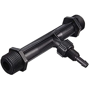 Wytino Fertilizer Injector Tube, Irrigation Venturi Fertilizer Injector 1/2" 3/4” 1” Inch Garden Fertilizer Mixer Injector, Agriculture Device Plastic, Black(1/2 inch)