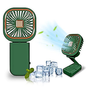 GAITIR Handheld Mini Fan, 3 IN 1 Small Portable Fan, USB Rechargeable Folding Personal Fans with Strong Airflow 2 Speeds, Lanyard, Multi-Functional, 4 Colorful, Foldable Hanging Desk fan