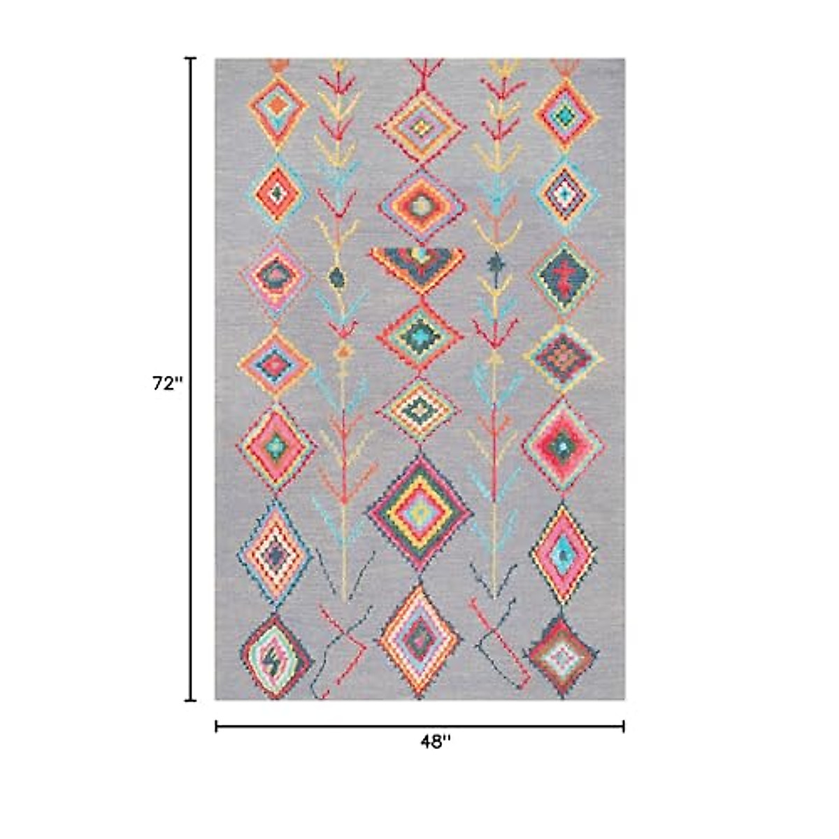 nuLOOM Hand Tufted Belini Area Rug, 4x6, Grey