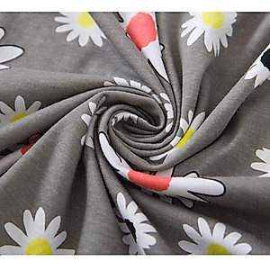 ENJOYNIGHT Womens Pajamas Set Cute Sleeveless Print Tank and Shorts Pj Set Summer Sleepwear (Large, Daisy)