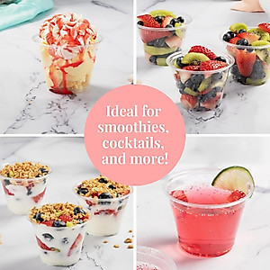 250 Clear Plastic Cups | 9 oz Plastic Cups | Clear Disposable Cups | PET Clear Cups | Plastic Water Cup | Plastic Wine Glasses | Clear Plastic Party Cups | Bulk Plastic Tumblers