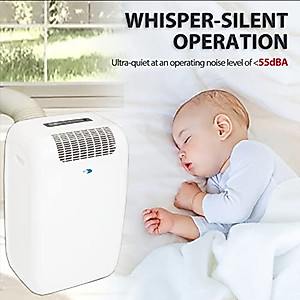 Whynter ARC-101CW Cool Size 10,000 BTU (5,200 BTU SACC) Portable Air Conditioner, Dehumidifier, and Fan with Activated Carbon Filter and Storage Bag, up to 300 sq ft in White