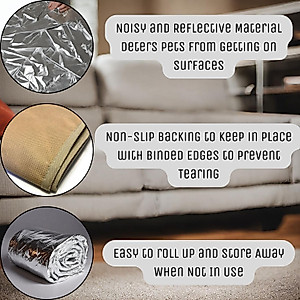 Pet Repeller Furniture Pad Sofa & Couch Mat, SILVER, 72"